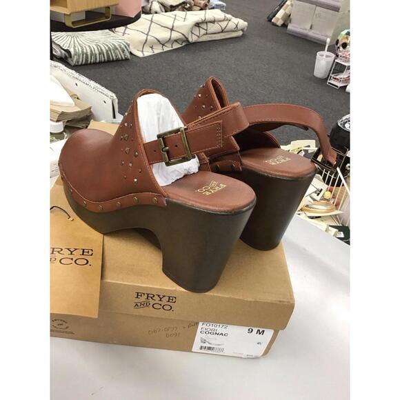 Frye | Shoes | Frye And Co Fiori Cognac Womens Size 9 Platform Sandals ...